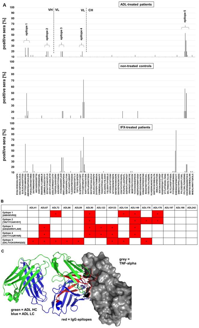 Glycan and Peptide IgE Epitopes of the TNF-alpha Blockers Infliximab ...